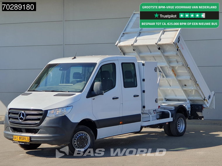 Mercedes-Benz Sprinter 514 CDI Open Laadbak met Kist Dubbel Cabine ...