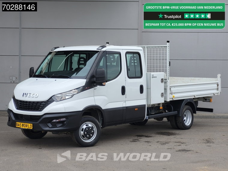 Iveco Daily 35C16 Open Laadbak met Kist Dubbel Cabine Dubbellucht 3,5t ...